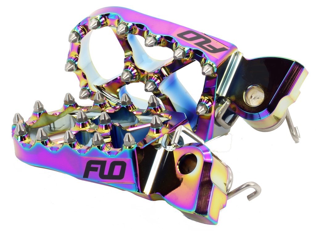 Flo Motorsports Jet Fuel Finished Foot Pegs - Langston Motorsports