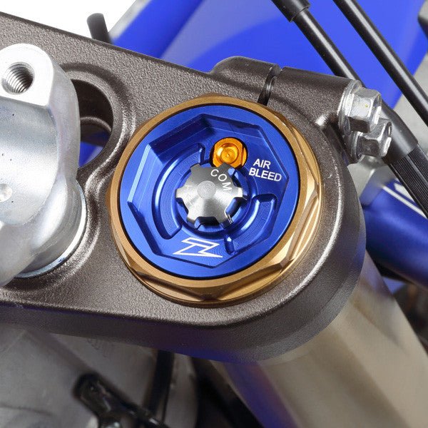 Zeta Front Fork Top Cap Colored Anodized Aluminum - Langston Motorsports